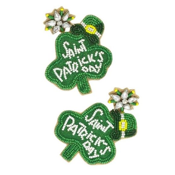 Diona J | Jewelry | St Patricks Day Seed Bead Clover Shaped Handmade ...